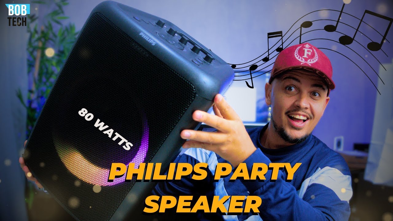 PHILIPS PARTY SPEAKER - CAIXA DE SOM POTENTE, COM LEDS E COM OTIMA ...