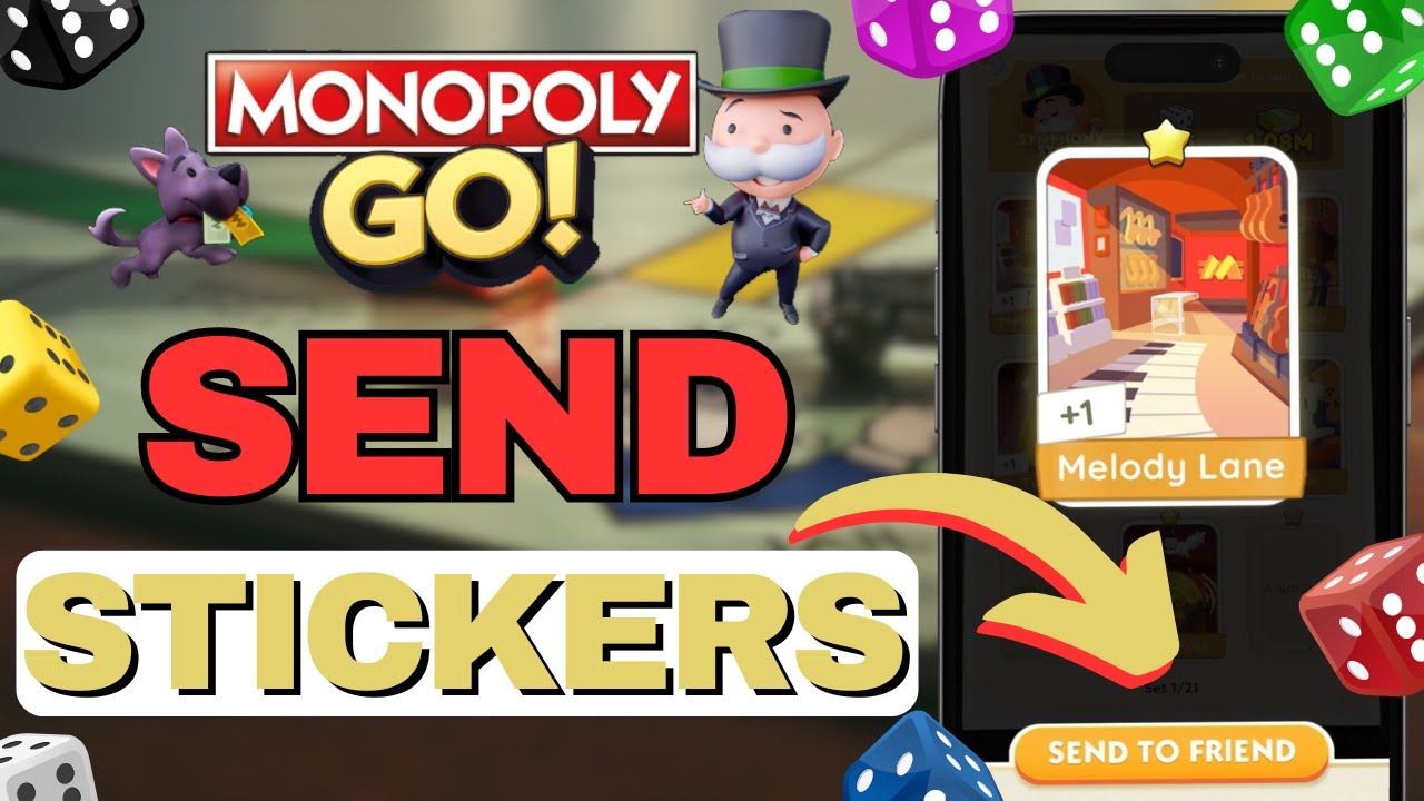 How to Send Stickers on Monopoly GO (EASY) - YouTube