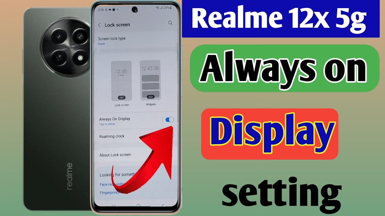 Realme 12x 5g always on display,always on display setting in Realme 12x ...