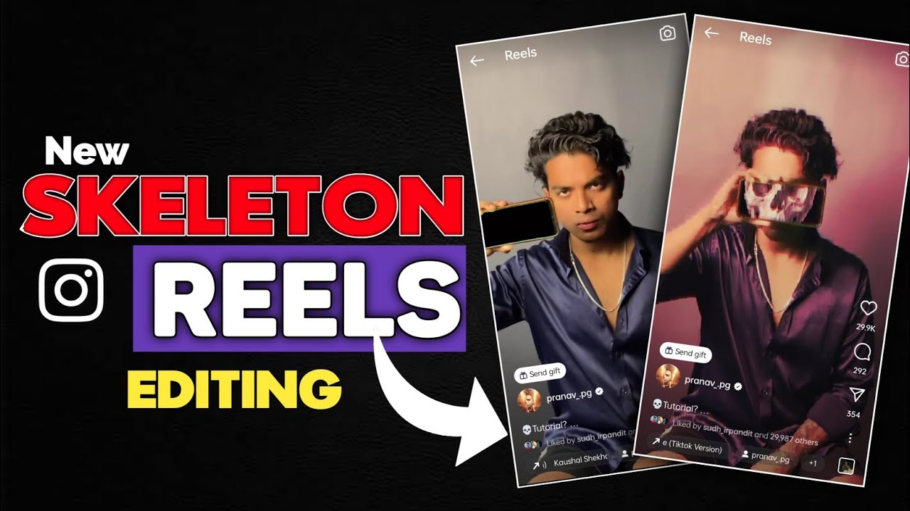Skeleton Instagram Reels Editing | Viral Reels Editing in VN App - YouTube