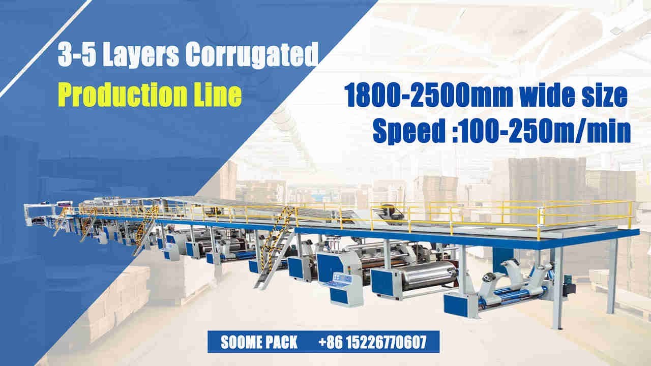 3-5 Layers corrugated production line cardboard sheet making and ...