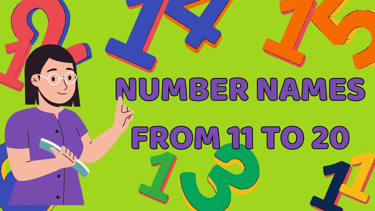 Number names from 11 to 20, learn 11 to 20 and spelling, Animated Video ...