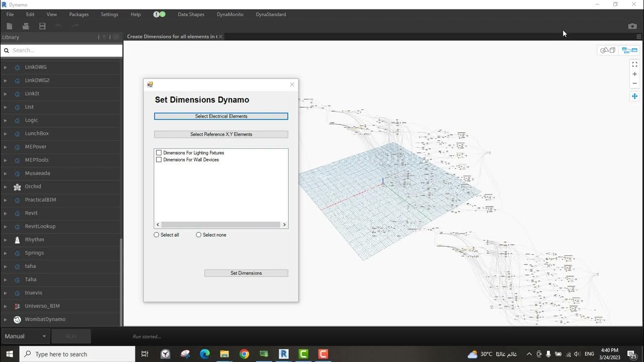 06- Create Dimensions for all Elements in the View using Revit Dynamo ...