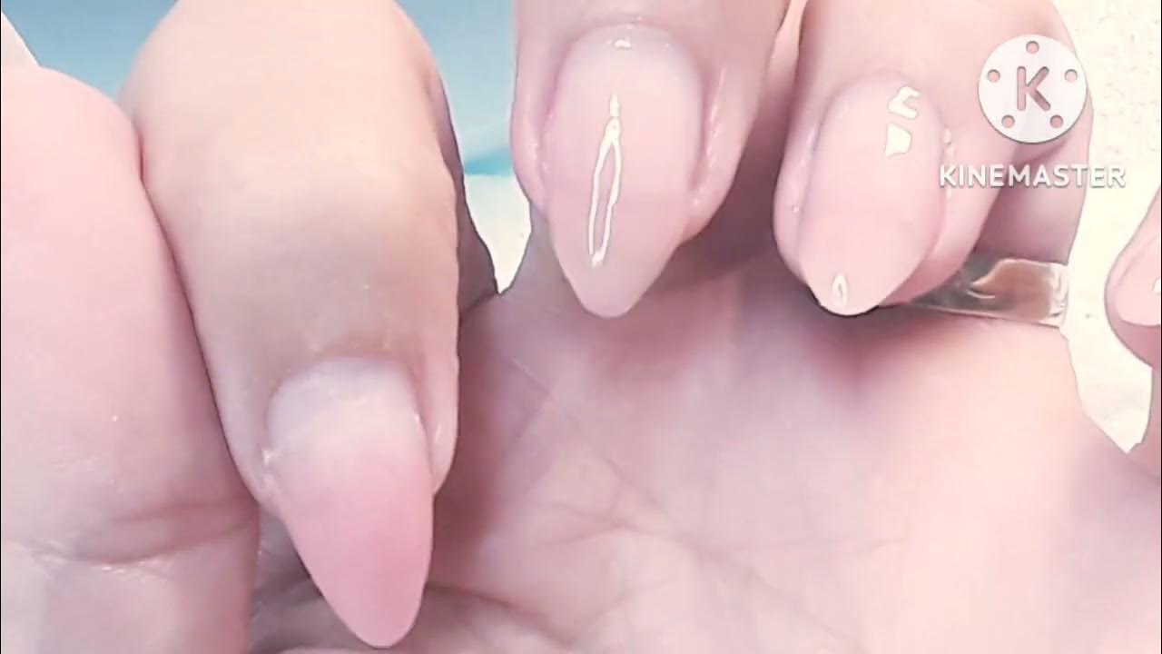 Uñas con polygel, retoque, sobre uñas naturales - YouTube
