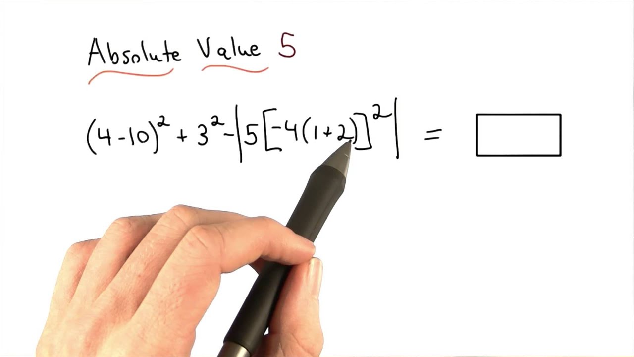 Absolute Value Practice 5 - Visualizing Algebra - YouTube
