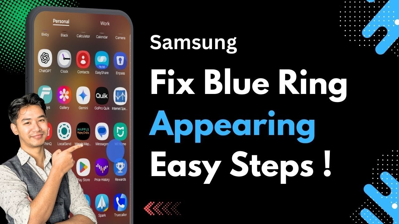 Blue Ring Appears While Touching the Phone Screen on Samsung | How to ...