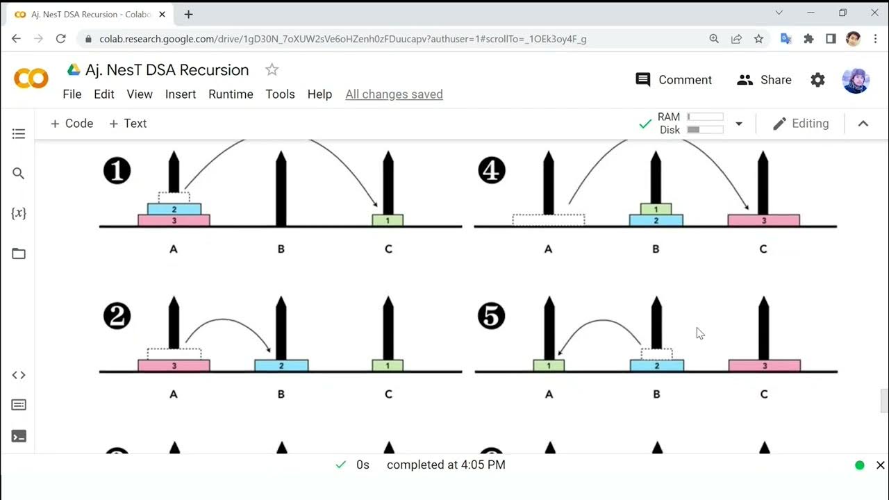 คอร์สเรียน Data Structures and Algorithms ฉบับมืออาชีพ EP.35 Recursion Ex6 Tower Hanoi - YouTube