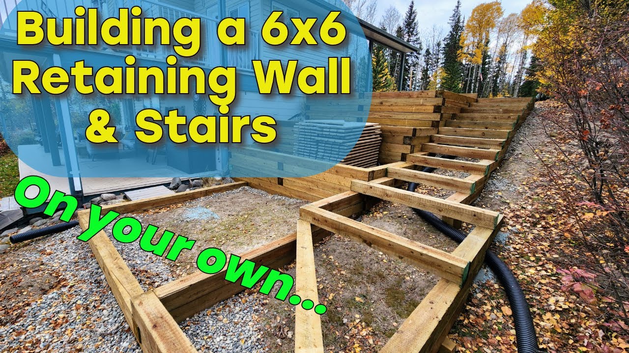 Part 1 Building A 3 Tiered 6x6 Timber Retaining Wall Stairs Part