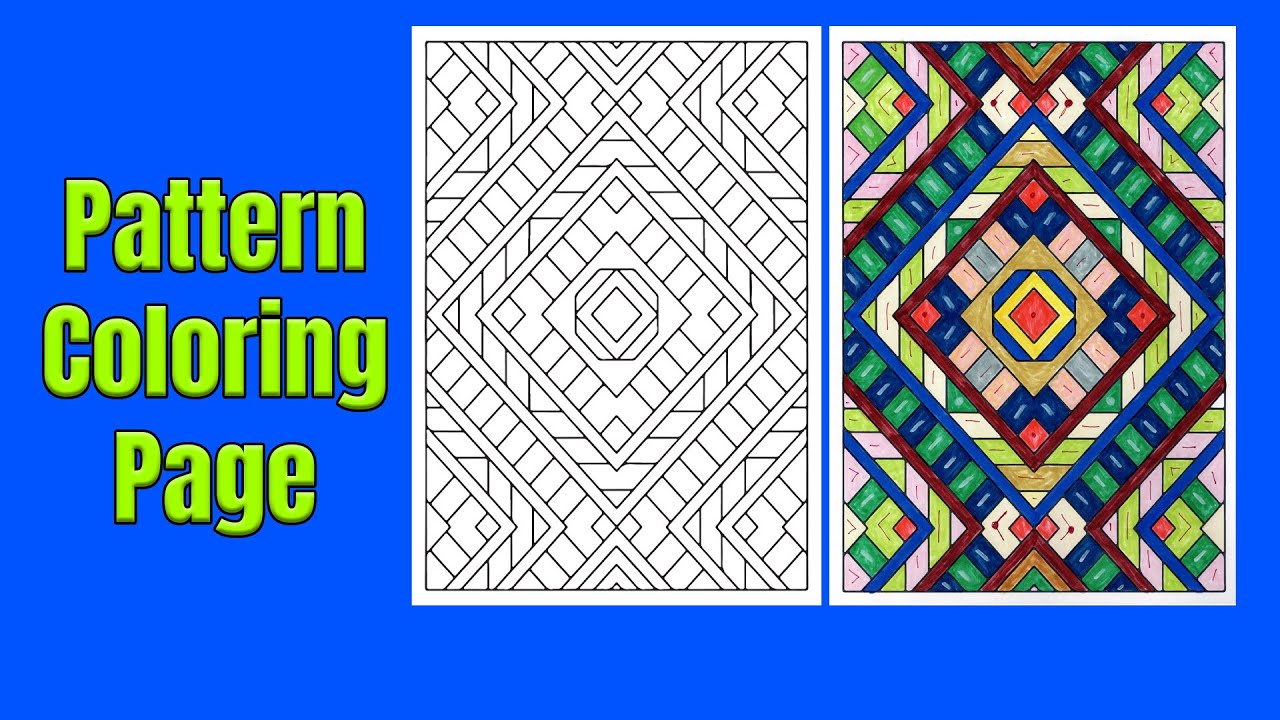 Relaxing Geometric Patterns Coloring Page | Stress Relief And ...