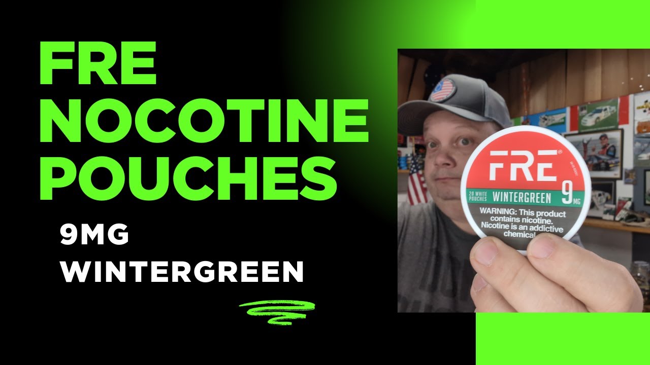 FRE Nicotine Pouches Wintergreen Flavor 9mg - YouTube