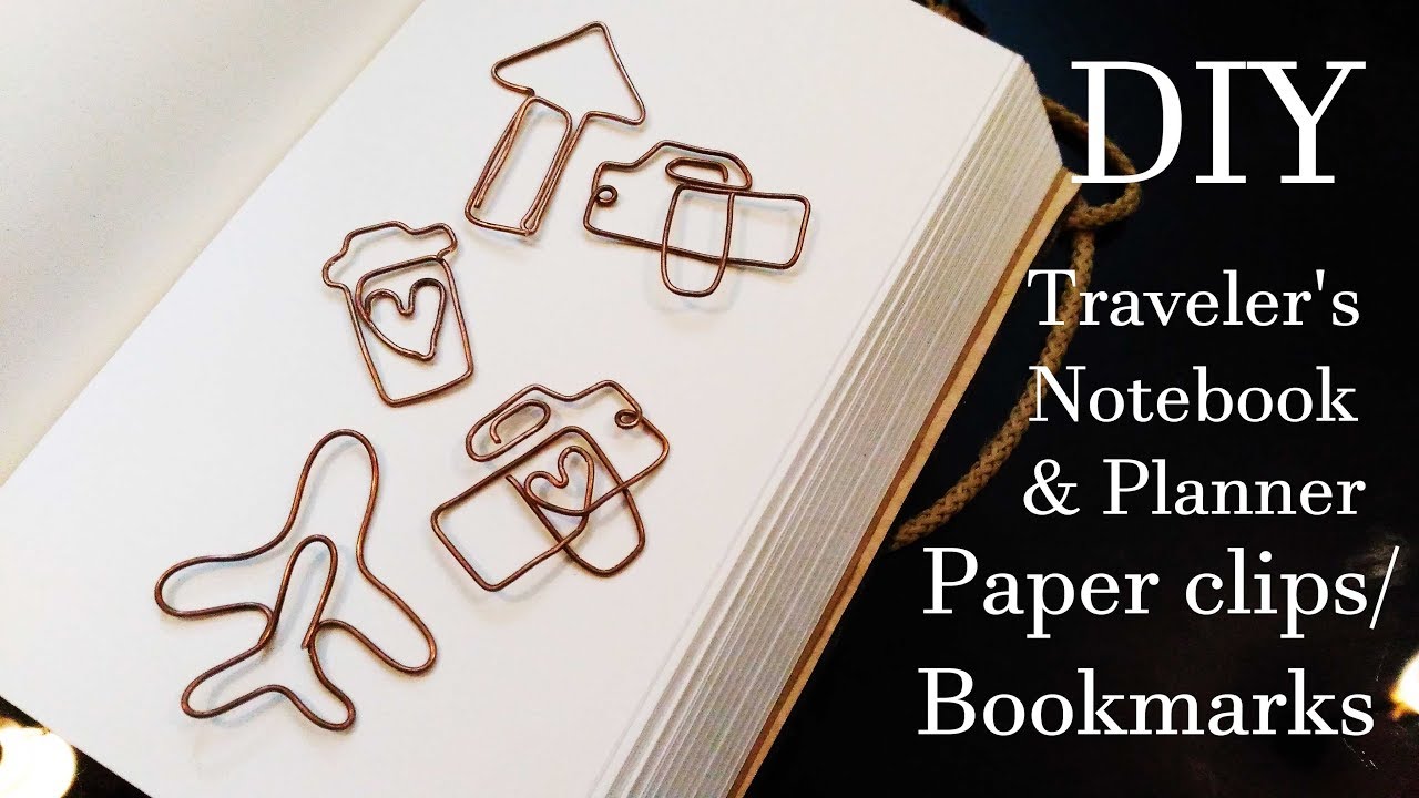 DIY Traveler's Notebook & Planner Paper Clips / Bookmarks - YouTube