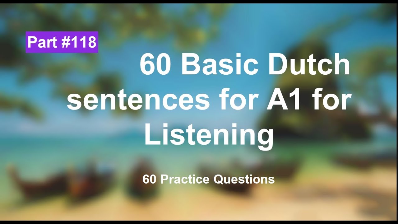 Online Dutch course part 118 – Vocabulary for beginners - YouTube