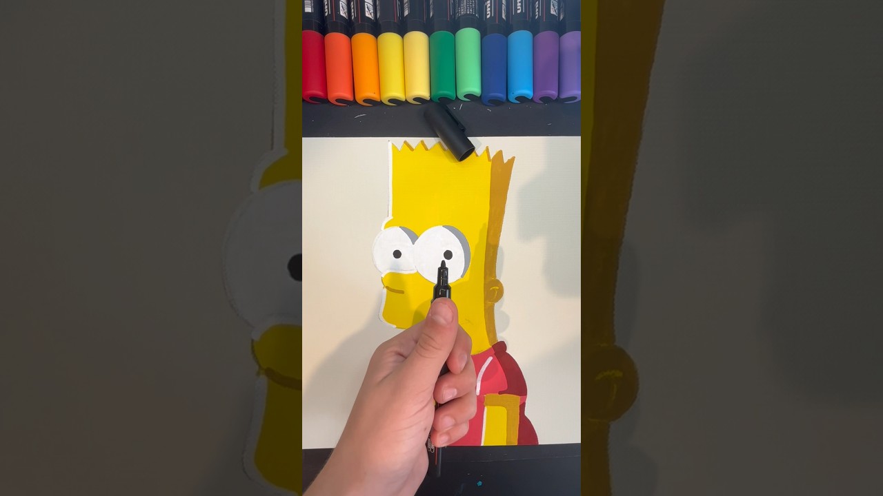 Drawing Bart Simpson With Posca’s #art #shortsfeed #simpsons - YouTube