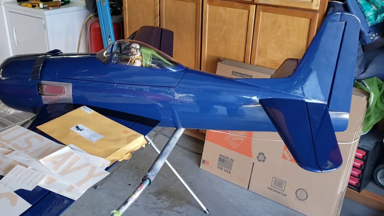 CALLIE GRAPHICS DECAL REVIEW! VQ F8F BEARCAT "BLUE ANGELS" - YouTube