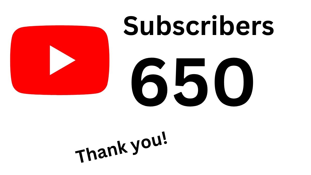 Thanks guys for 650 subscribers! - YouTube