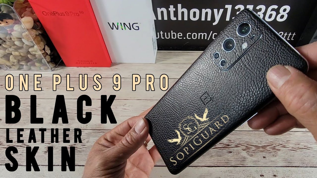 One Plus 9 Pro Sopiguard Black Leather Skin Install - YouTube