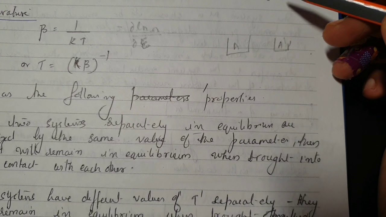 Unit #1 Lecture #12 Temperature and heat reservoir Part1 - YouTube