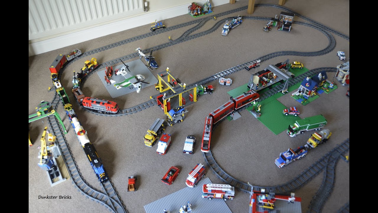 LEGO Railway with Cargo and Passenger Trains! - YouTube