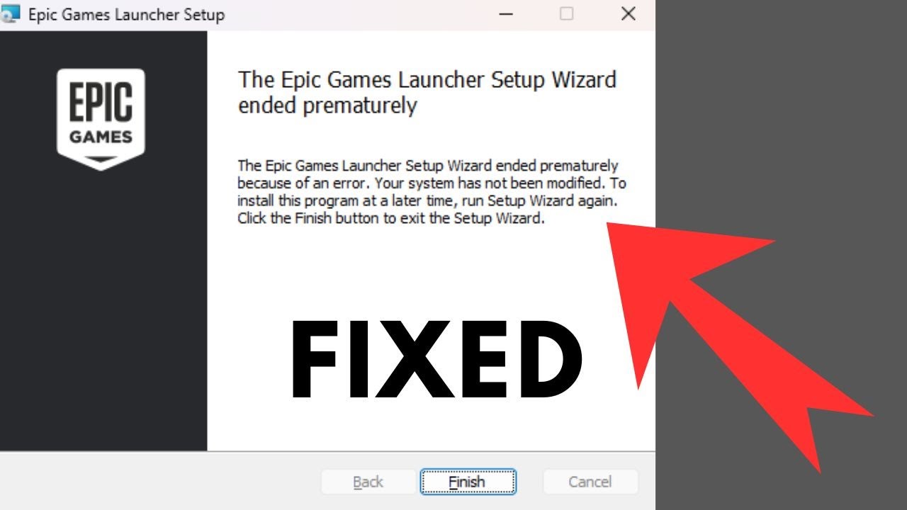 How to Fix Error The Epic Games Launcher Setup Wizard Ended Prematurely ...