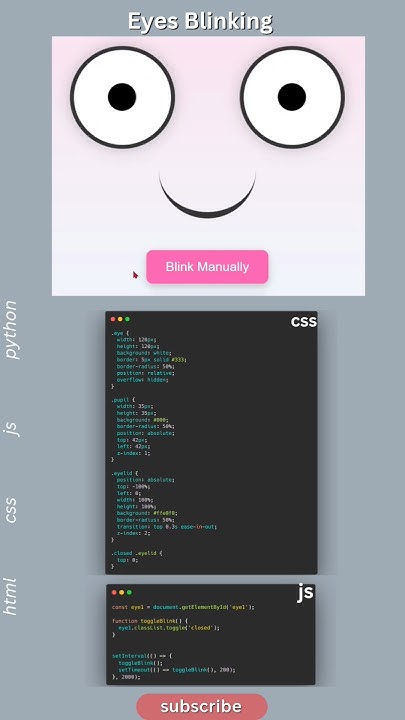 Did That Eye Just Blink?! 👁️🔥 Pure HTML, CSS & JS Animation! - YouTube