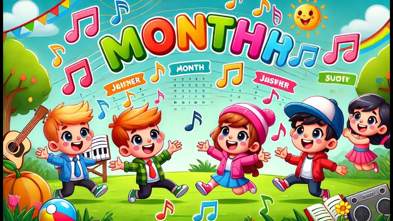 **"Enjoy a fun and engaging song to learn the months of the year! 🎶 ...