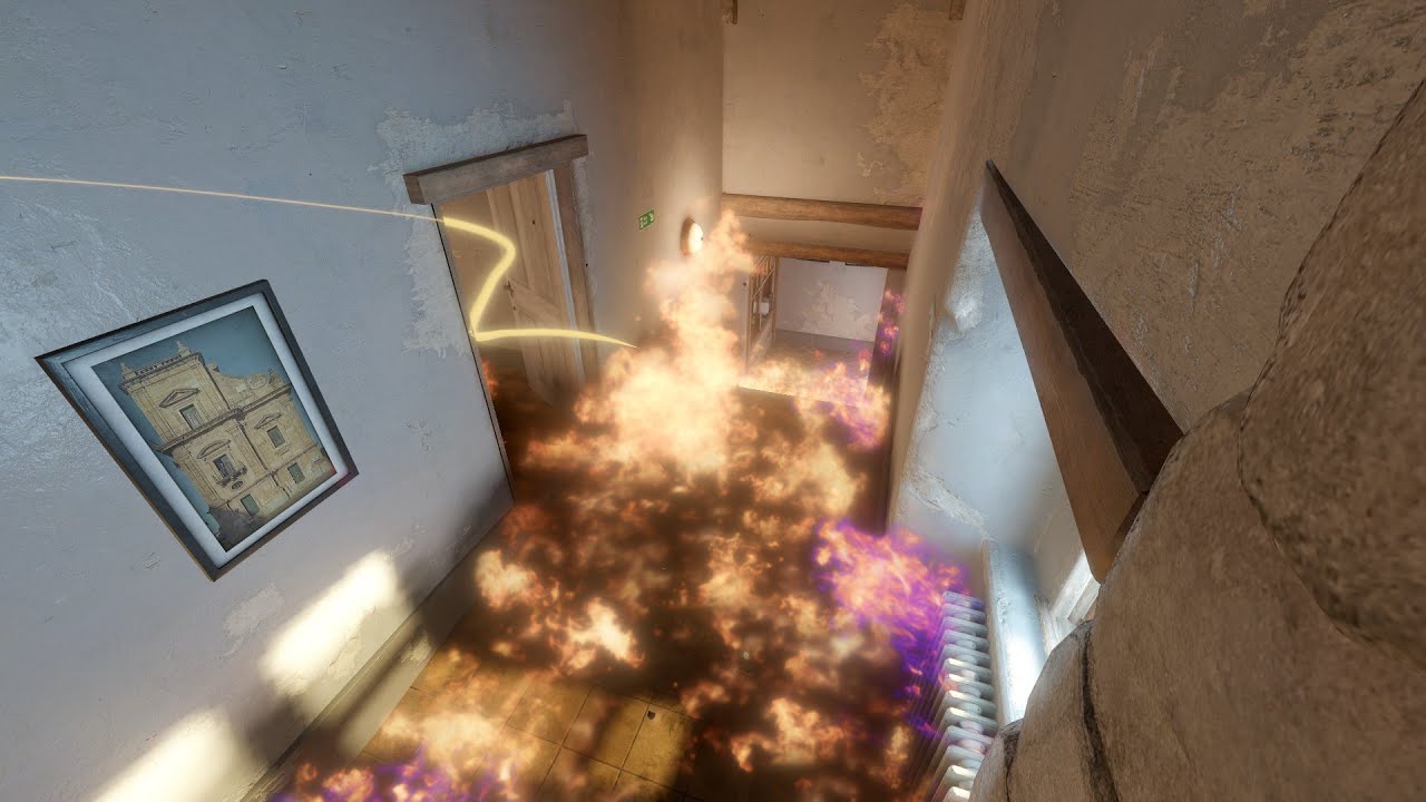 Counter Strike 2 Molotov 2nd Mid to Boiler Stairs on Inferno - YouTube