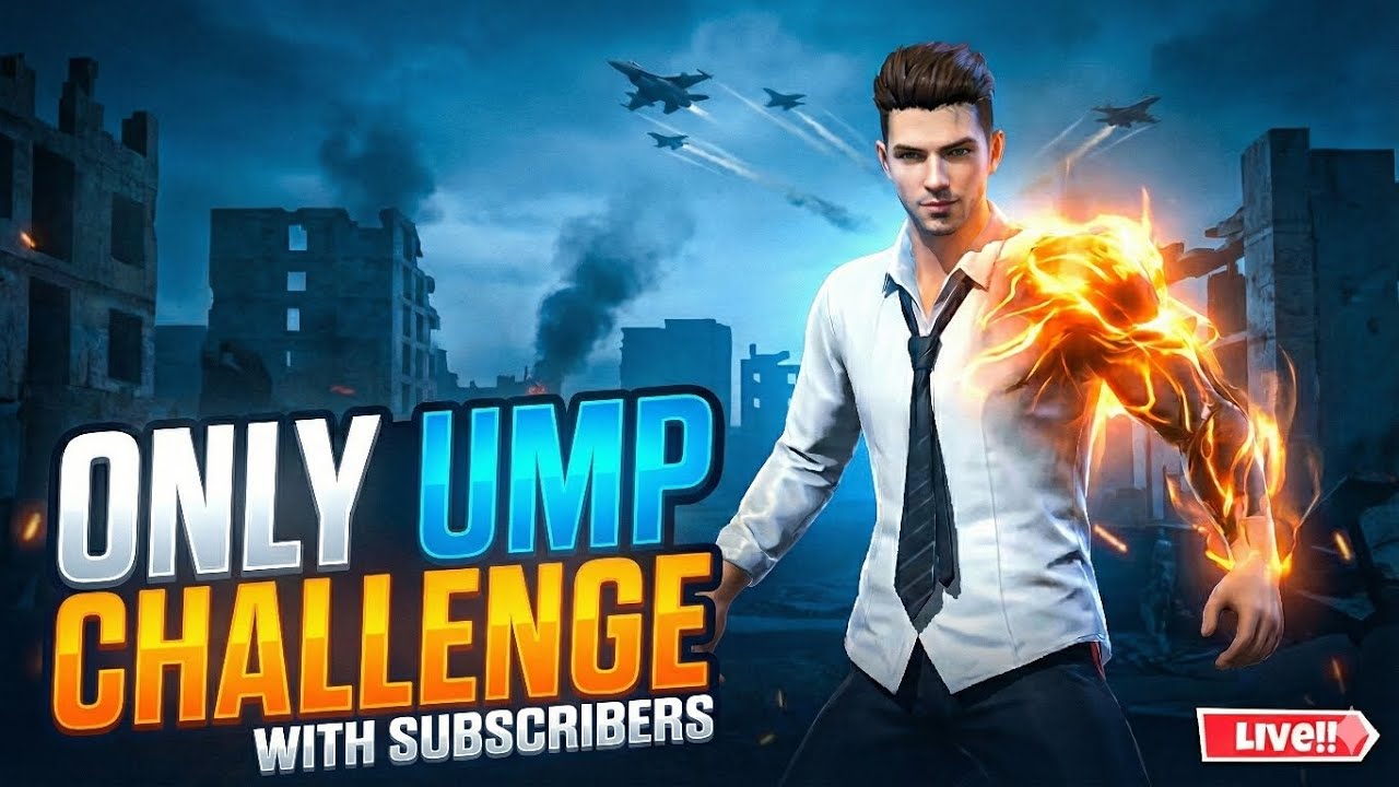 Only UMP Challenge with Subscriber 😱 | Free Fire Custom Room - YouTube