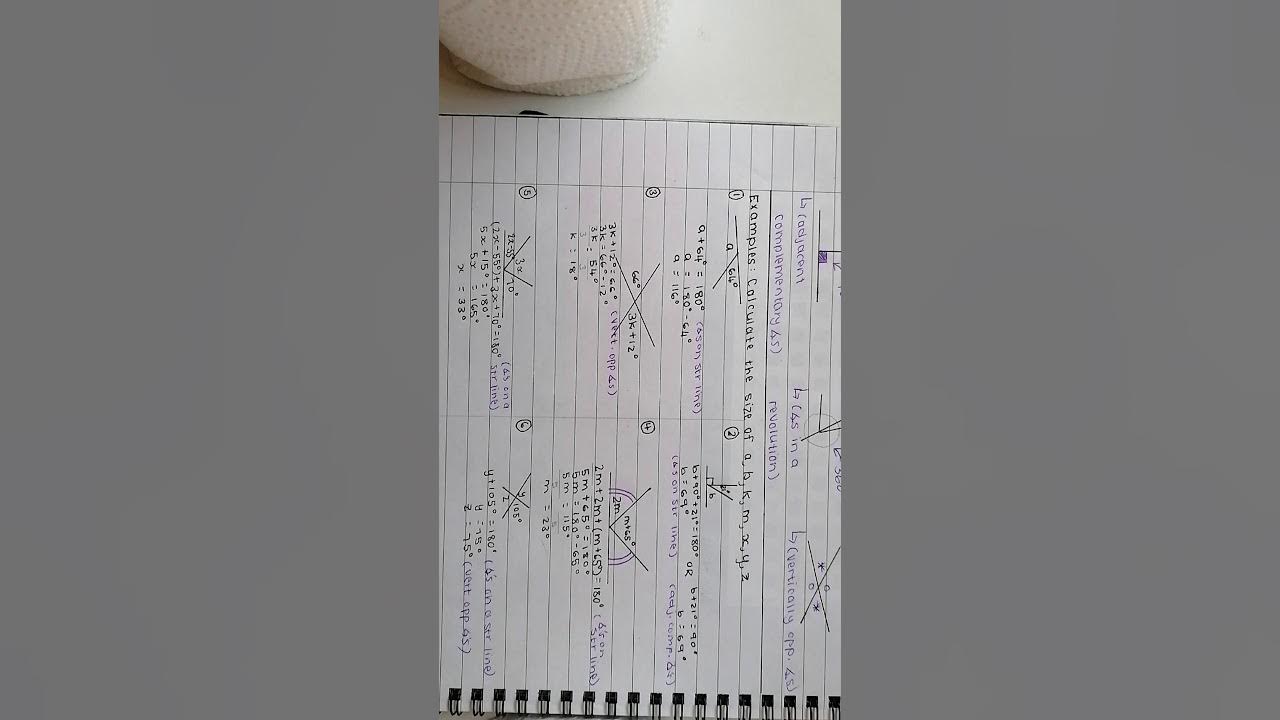 Geometry Of Straight Lines Grade 8 Maths - YouTube