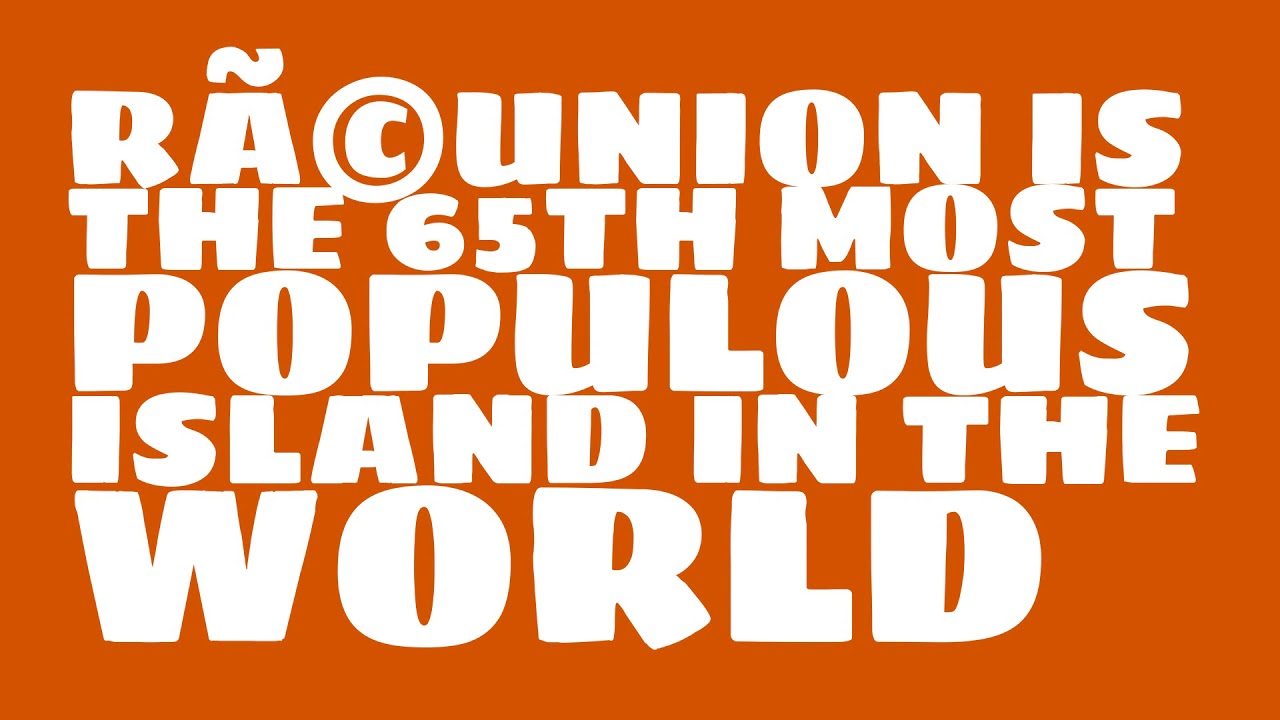 How many people live on the island of Réunion? - YouTube