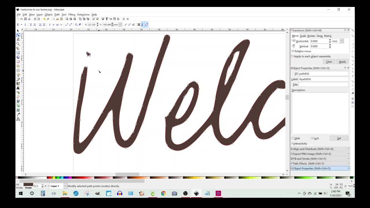 Inkscape Handwriting to SVG tutorial - YouTube