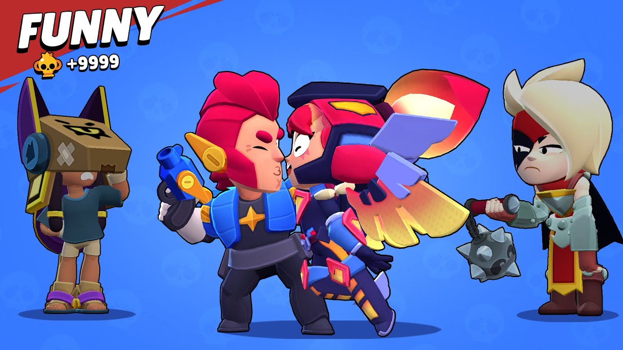 FIREWING JANET's kiss, FINX LUMI was surprised | Brawl Stars Funny Pose ...