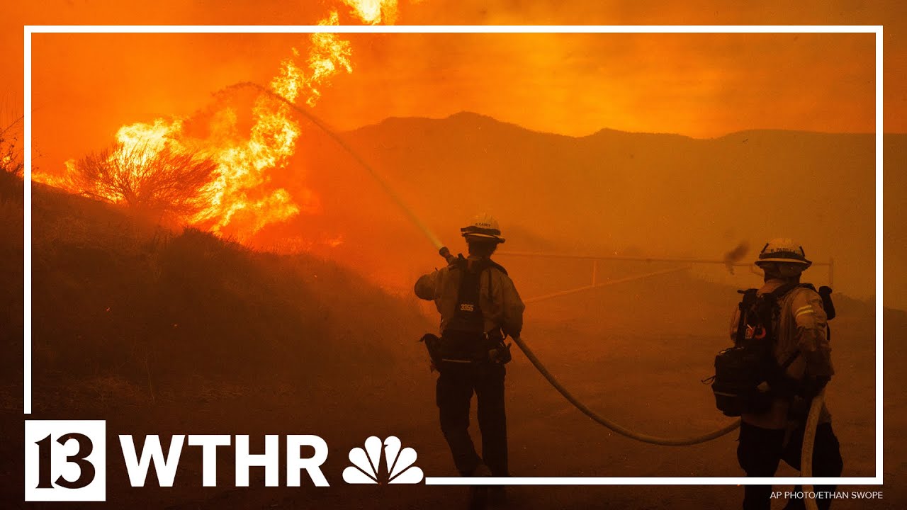 Hughes wildfire sparks thousands of evacuations in California - YouTube