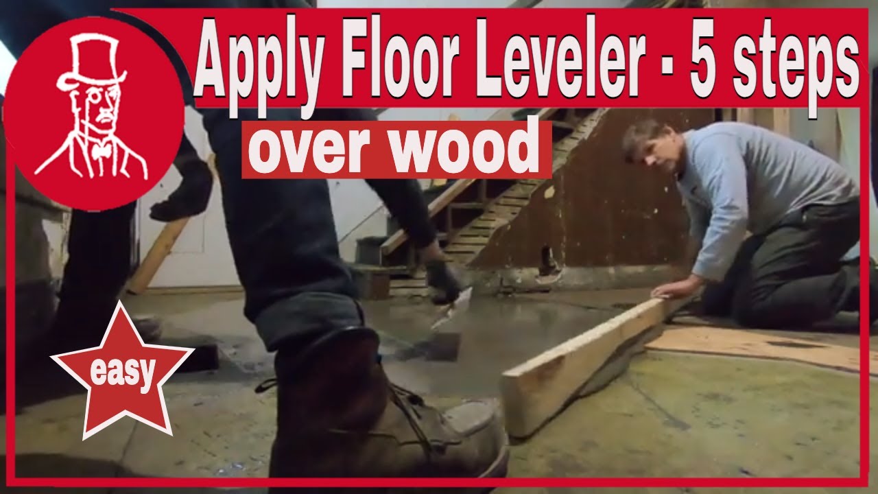 How to use floor leveler on wood subfloor to fill low spots before ...