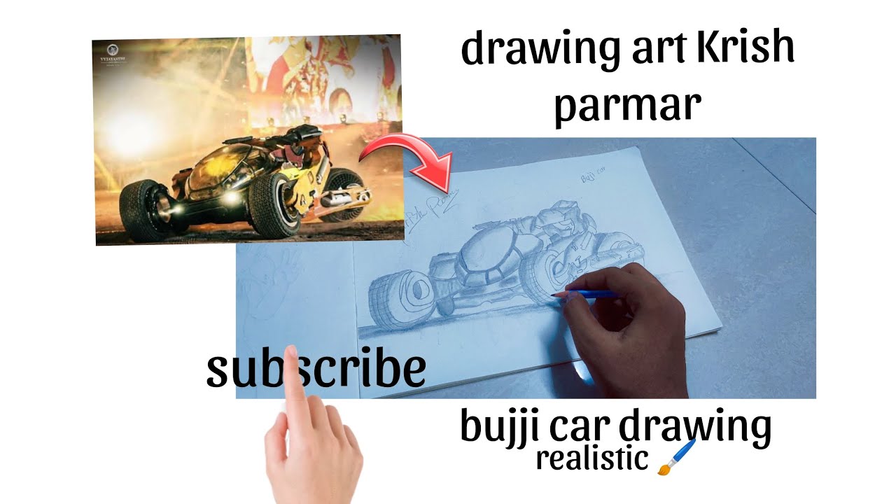 How to Draw Bujji Car (Step by Step) - YouTube