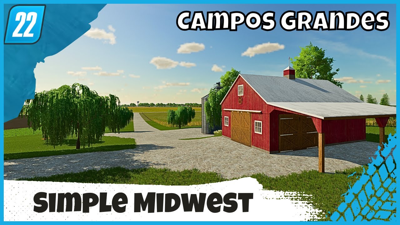Simple Midwest Mapa Americano com Campos Grandes e Planos | FS22 ...
