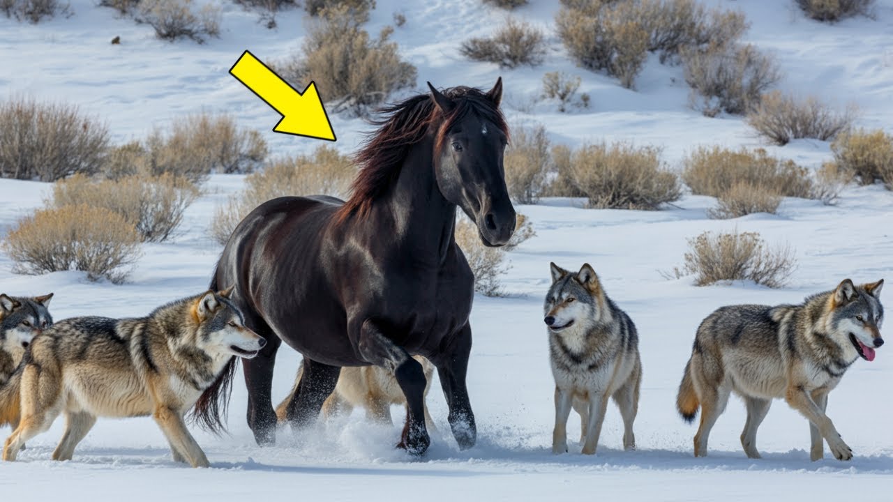 Wild Horse Seen Among Wolves. What the Hunter Discovered Will Leave You ...