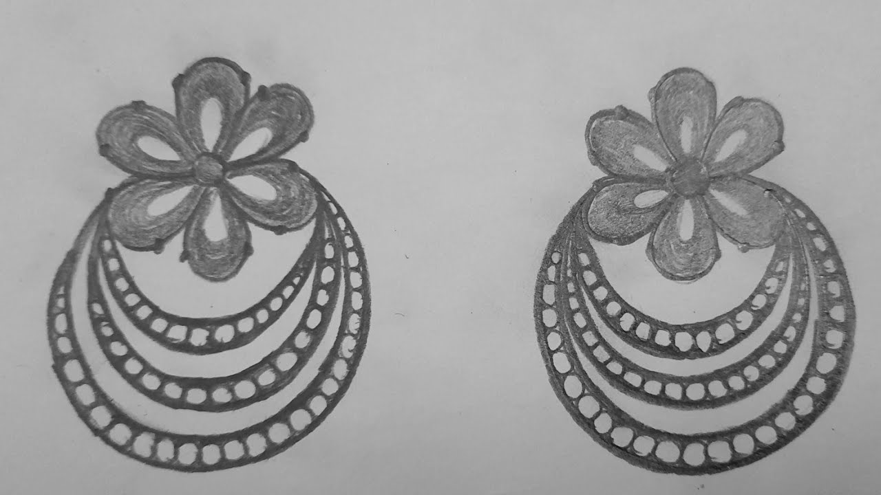 #earrings design #earring design outline in pencil # earrings model ...