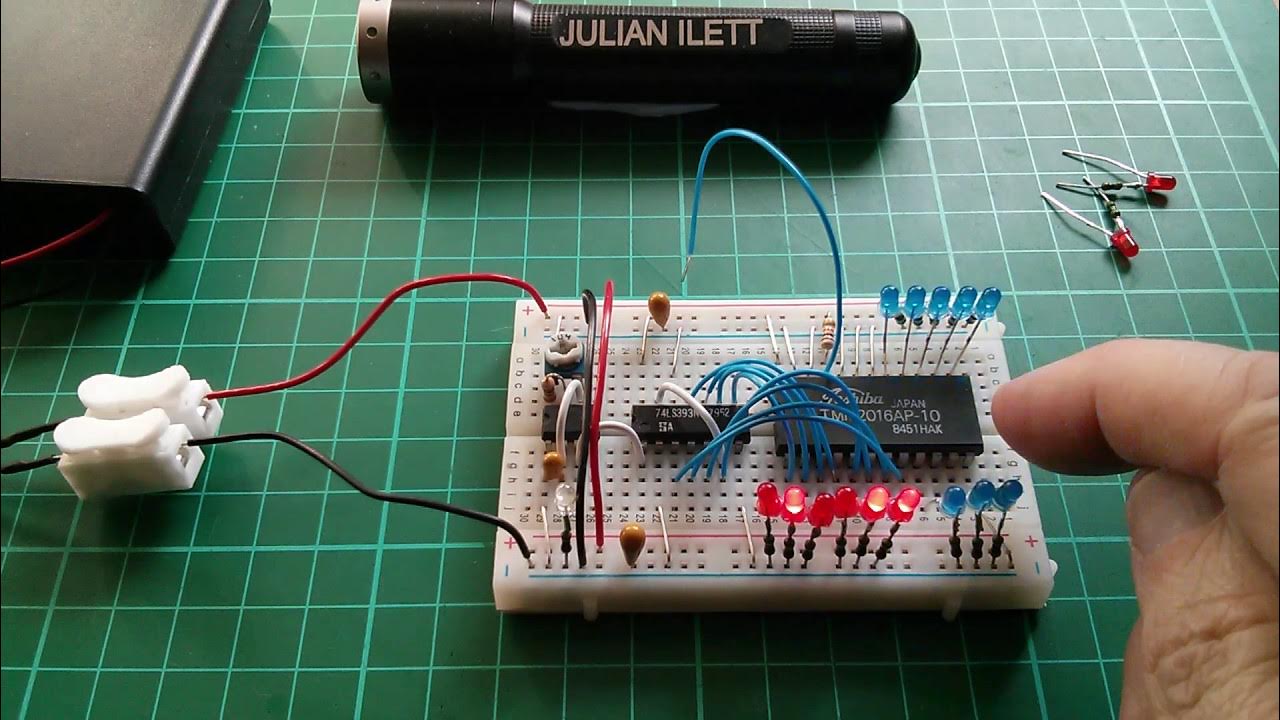 Chip on Breadboard - 6116 CMOS 2k Static RAM - YouTube