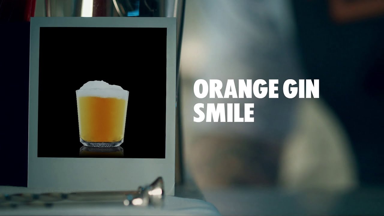 ORANGE GIN SMILE DRINK RECIPE - HOW TO MIX - YouTube