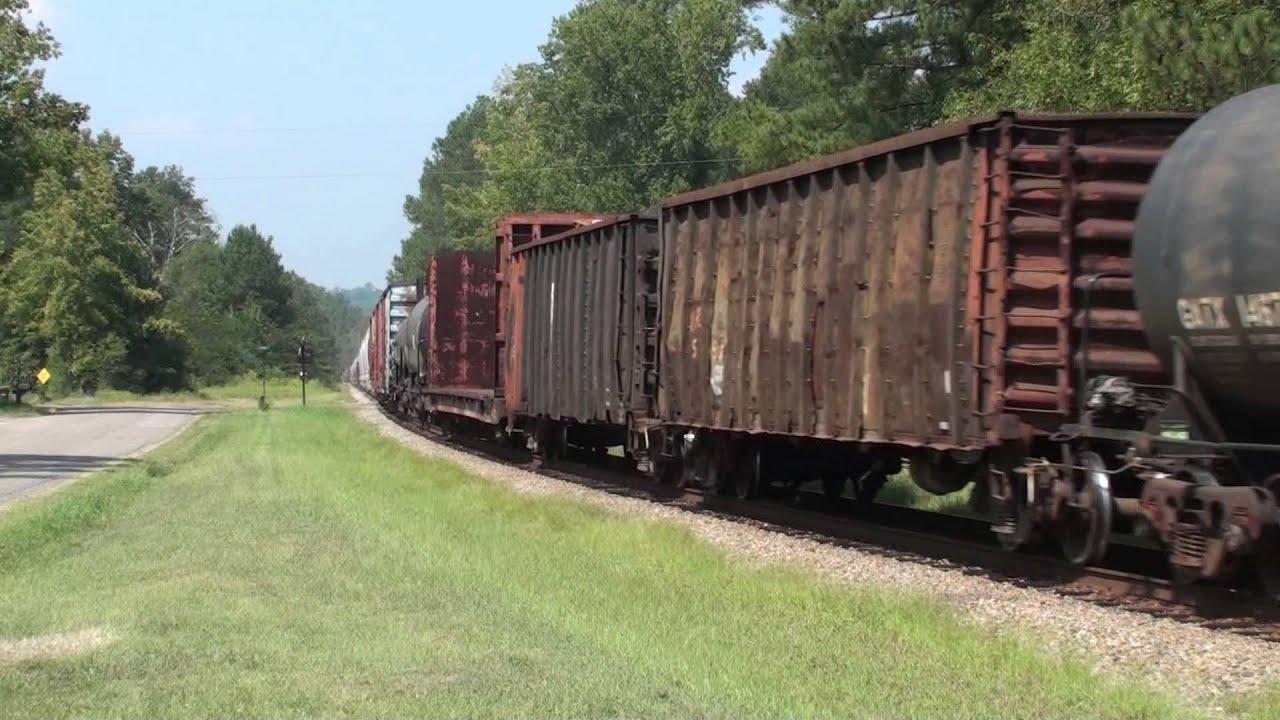 SP SD40T-2 #5387 leads ATN Z389 at Wattsville, Alabama - YouTube