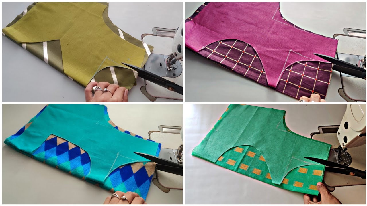 Blouse design cutting and stitching। Back neck design । Blouse Designs ...