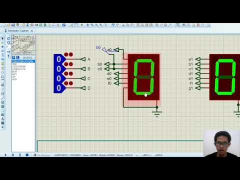 7 Segment : Konversi Biner ke Desimal dengan 4 Input (Simulasi Proteus dan Tabel Kebenaran ...