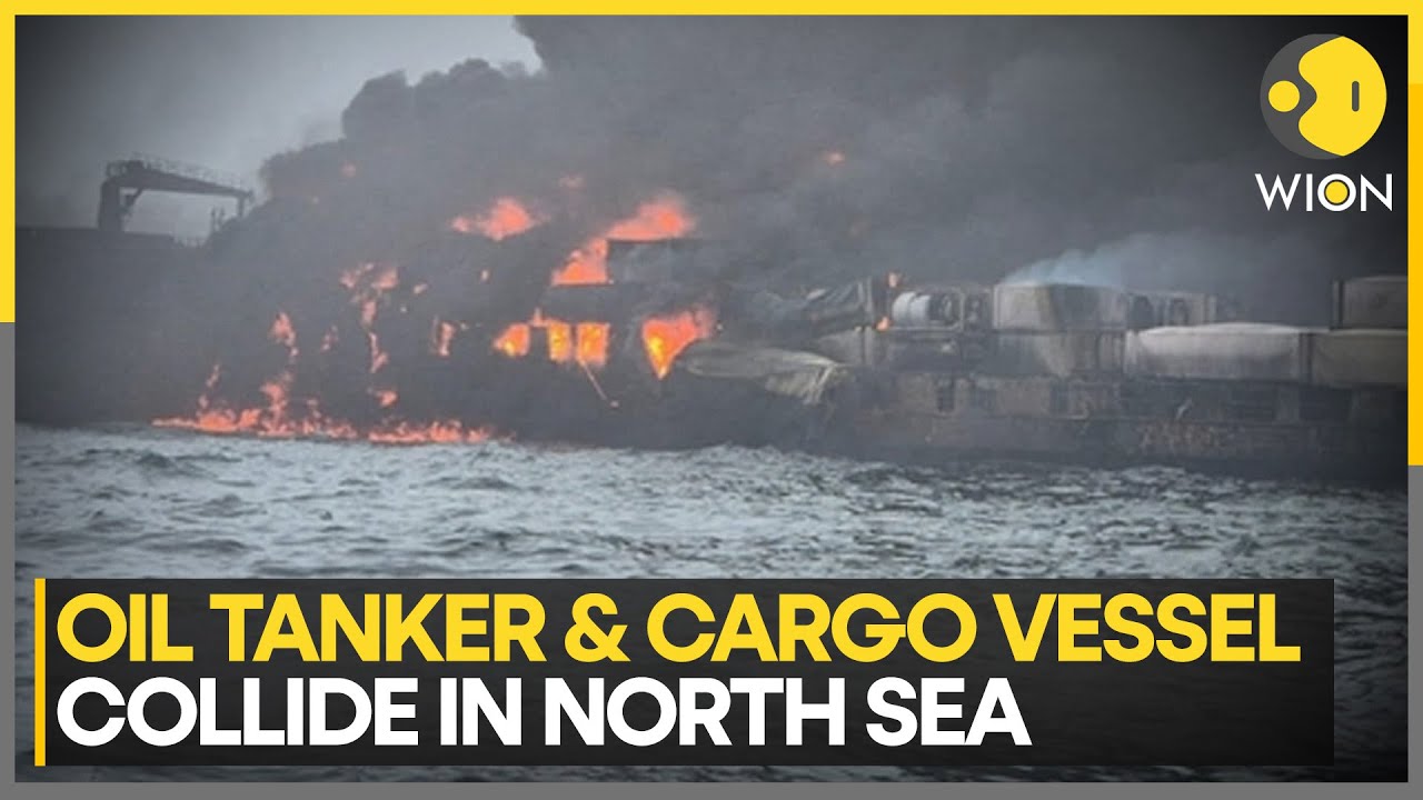 North Sea Collision: Vessels Still On Fire; 36 Rescued One Crew Member ...