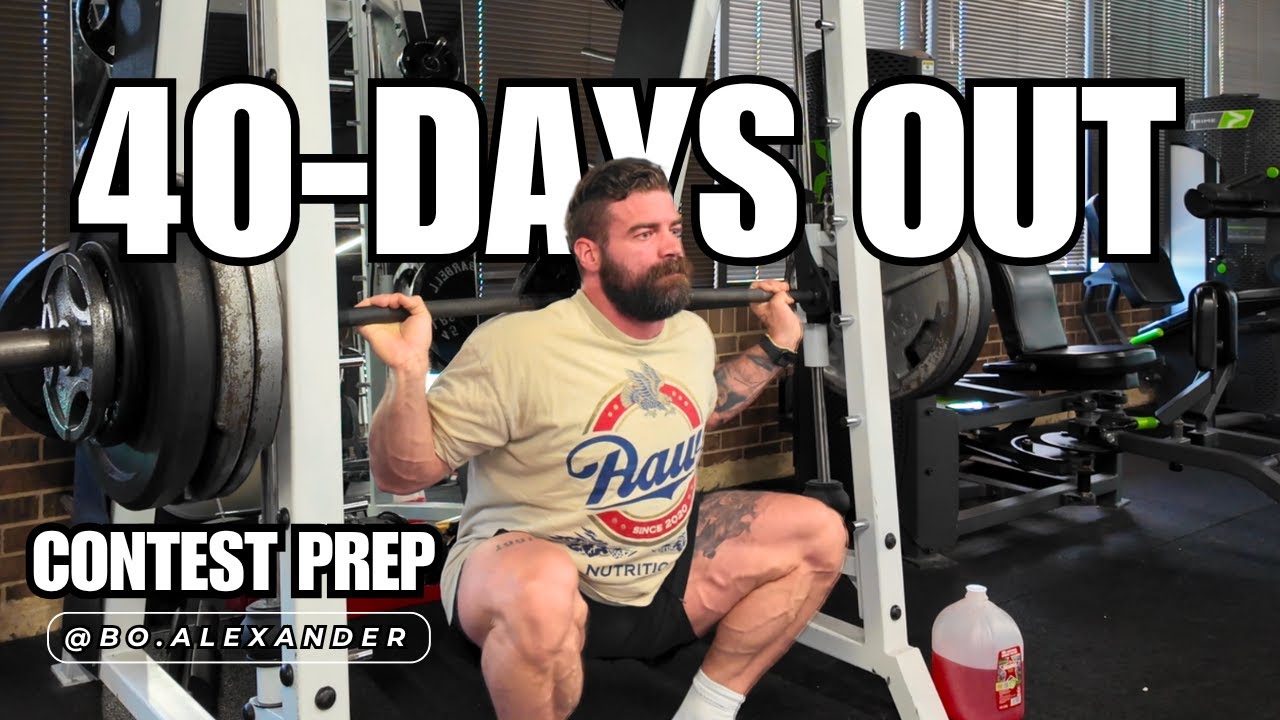 Leg Day - 45-Days Out from My Next Bodybuilding Show - YouTube