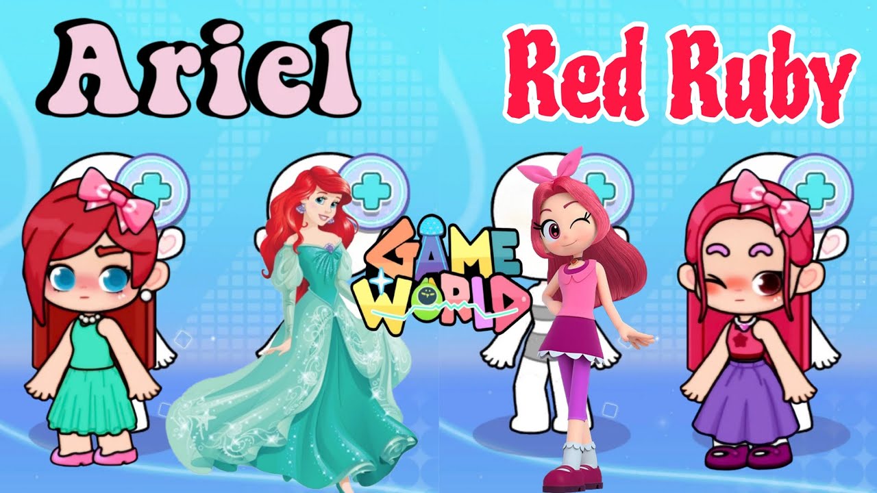 How To Make Ariel vs Red Ruby 🔴🍎🍒 in Game World #avatarworld #gameworld - YouTube