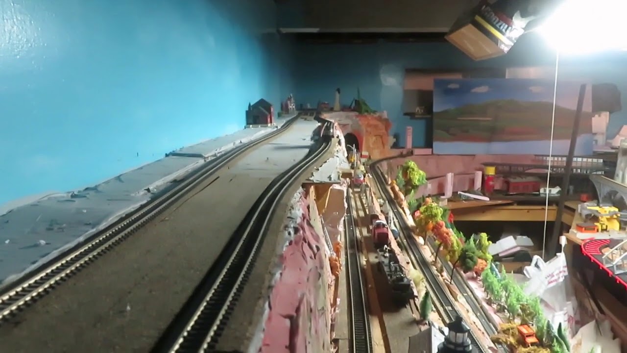 Running a tiny N scale Trolley on the High Ridge of the Grand HO LAYOUT ...