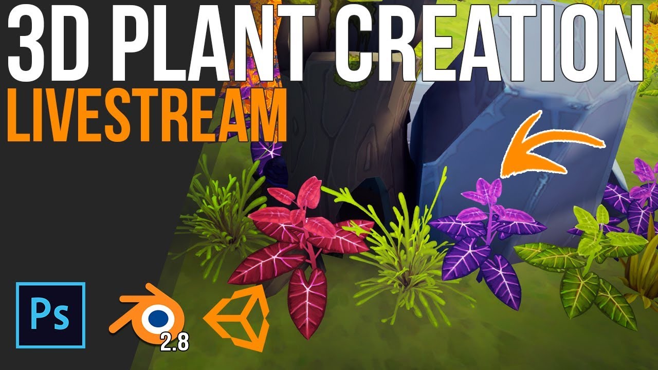 [GER/EN] Viewer Livesession - 3d prop plant creation - YouTube