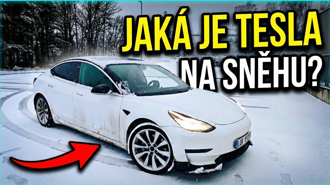 Jak se chová Tesla na sněhu? ️ Zábavnější než Quattro 😅. - YouTube
