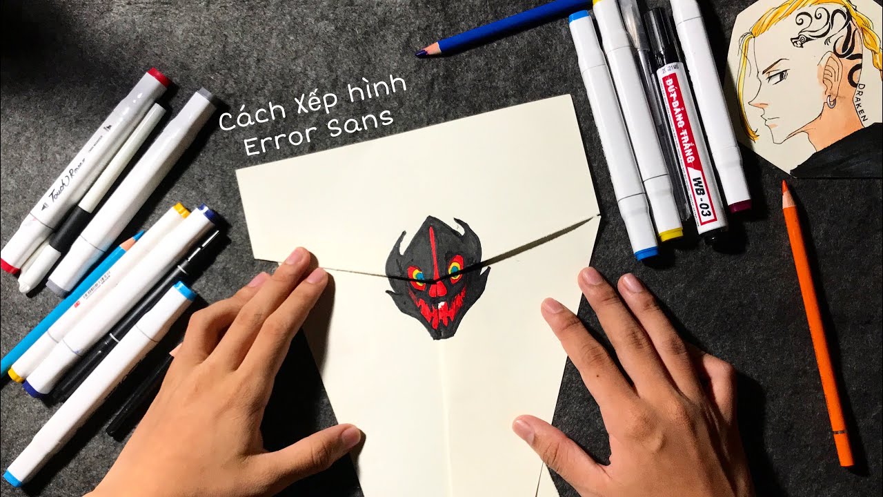 Vẽ Sans | Cách sáng tạo xếp hình Gaster Blaster Error biến hình thành ...