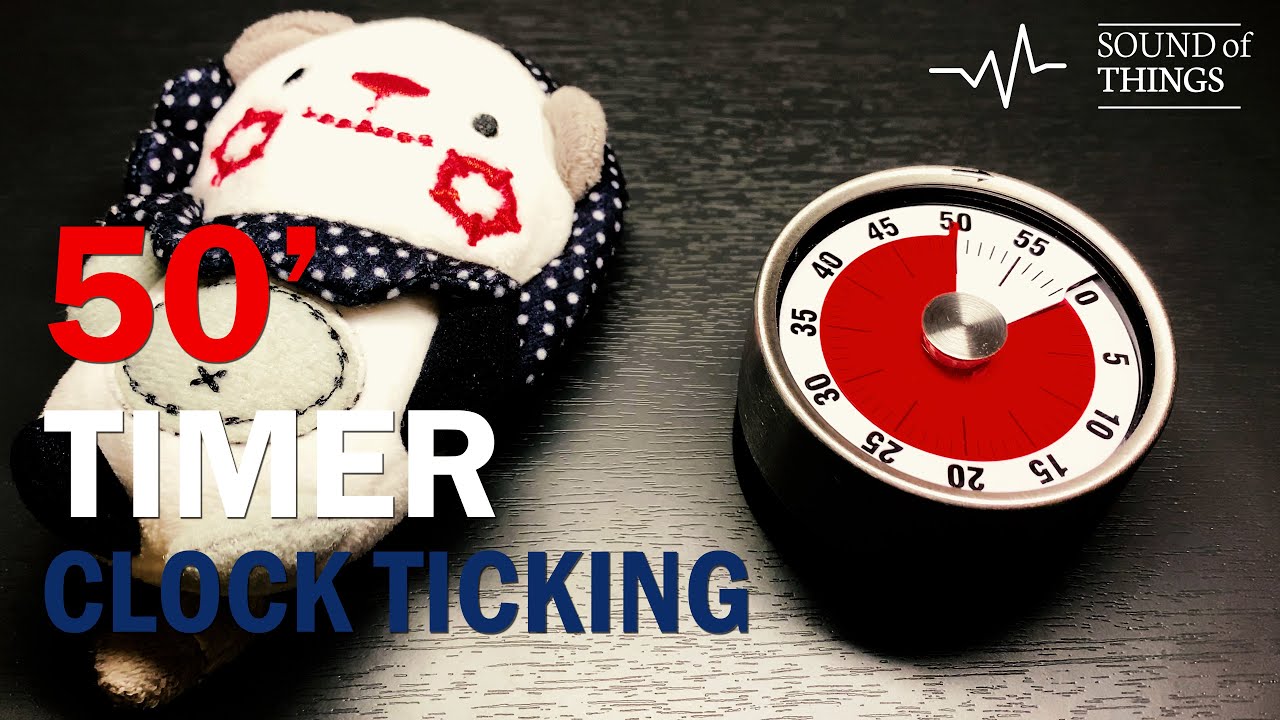 [50 minute timer] | Google time timer | Real time clock ticking sounds ...